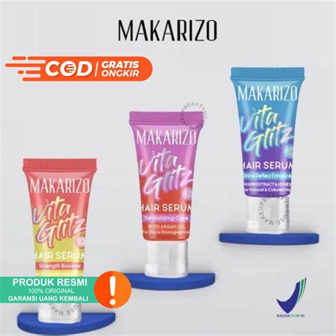 Makarizo Vitamin Rambut Vita Glitz Hair Serum Bpom Lazada Indonesia
