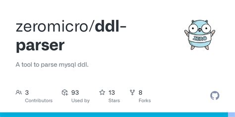 Github Zeromicroddl Parser A Tool To Parse Mysql Ddl