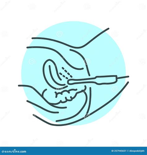 Gynecology Ultrasound Icon Outline Style Cartoon Vector