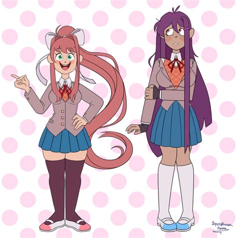 Yuri And Monika Ddlc Cartoon Concepts Rddlc