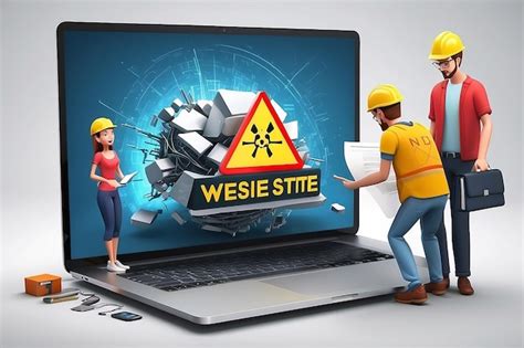3d website testing warning error people examining operating system
