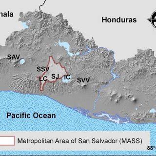 1 Location And Topography Of El Salvador And The Metropolitan Area Of