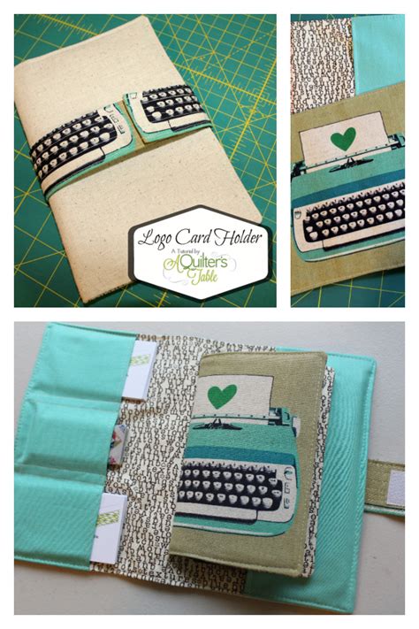 Fabric Logo Card Holder Free Sewing Pattern Fabric Art Diy