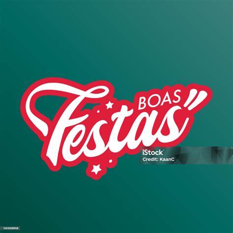 보아스 페스타 포르투갈어에서 즐거운 휴일 보내세요 벡터 필기 편지 카드입니다 벡터 스톡 일러스트 즐거운 연말연시 되세요 문구에