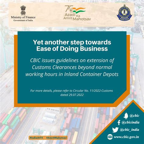 CBIC On Twitter CBIC Issues Guidelines On Extension Of Customs Clearances Beyond Normal