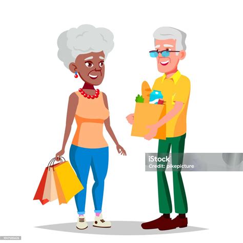 노인 부부 벡터입니다 할머니의 할아버지 사회 개념입니다 수석 부부입니다 아프리카 미국 유럽입니다 플랫 만화 삽화를 절연 70