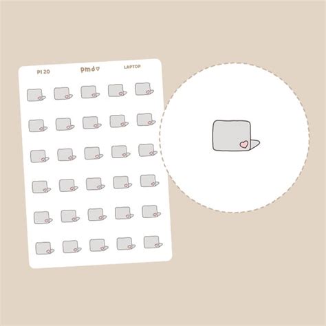 Laptop Stickers Pmd Icons Planner Stickers Pi20 Etsy