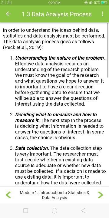 Solved Description Present An Example Of Application Of Data