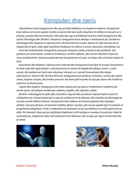 Kompjuteri Dhe Njeriu Pdf