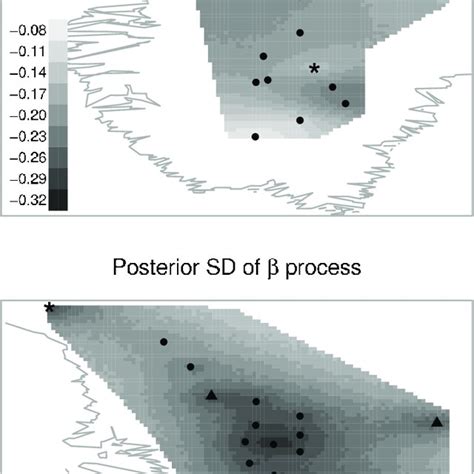 Posterior Top Mean And Bottom Standard Deviation Of The B Process