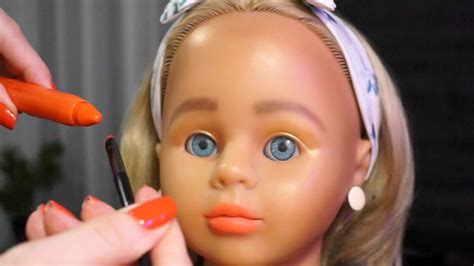 ASMR Glowy Makeup On Mannequin No Talking YouTube