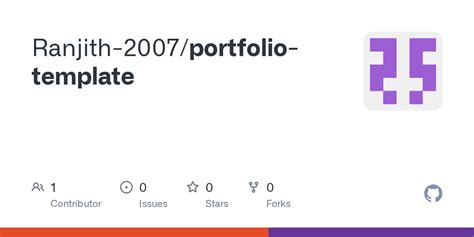 Portfolio Templateportfoliohtml At Main · Ranjith 2007portfolio Template · Github
