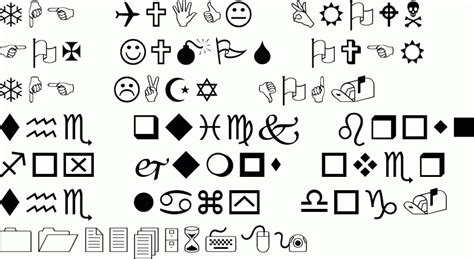 Wingdings Font Symbols