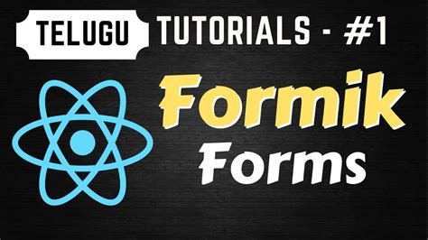 29 Formik Forms React Js Telugu Tutorials Youtube