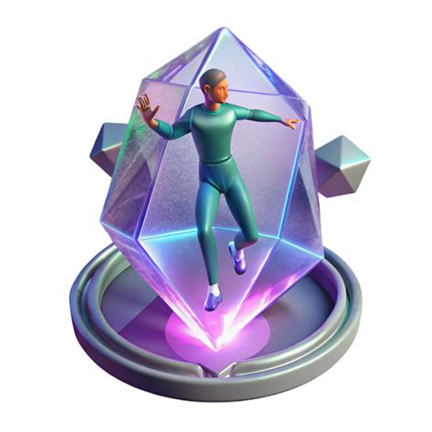 Person Trapped In Crystal Prism 3d Render 55060849 Png