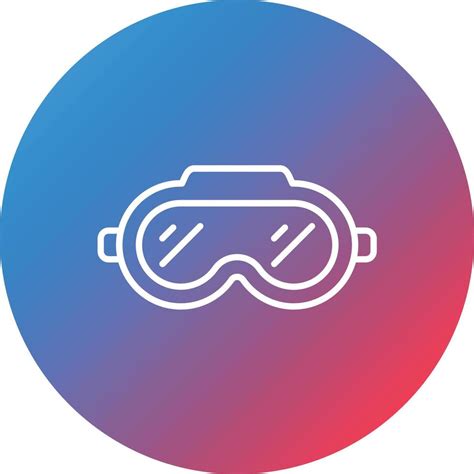 Goggles Line Gradient Circle Background Icon 16829529 Vector Art At