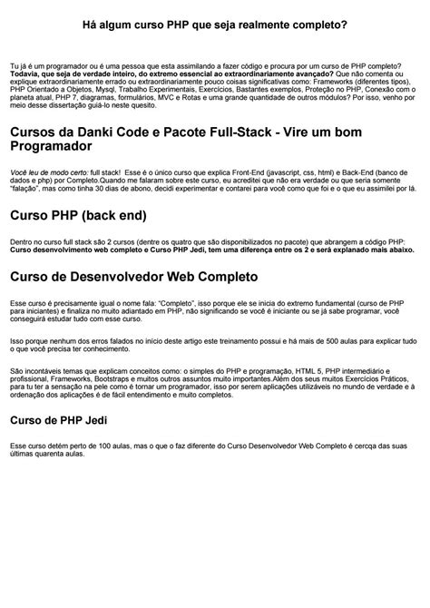 O Melhor Curso De PHP Completo By Dicuslook0816 Issuu