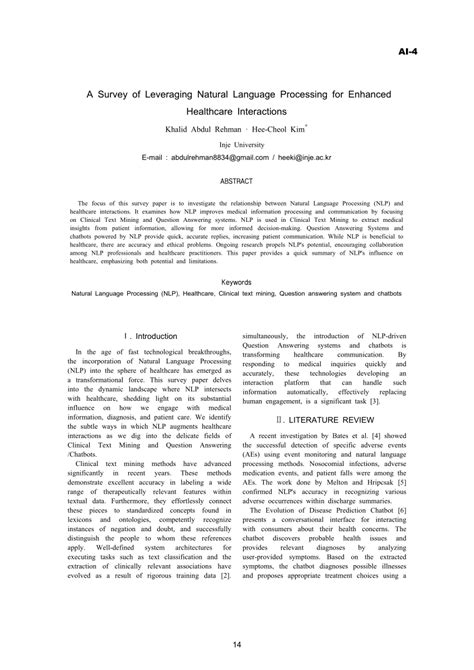 Pdf A Survey Of Leveraging Natural Language Processing For Enhanced
