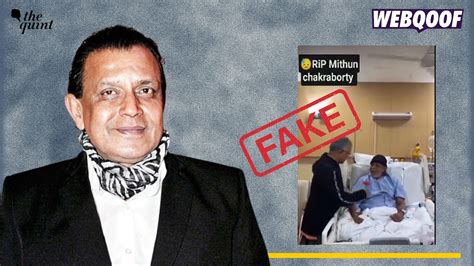 Fact Check Fact Check Viral Claim About Mithun Chakrabortys Death