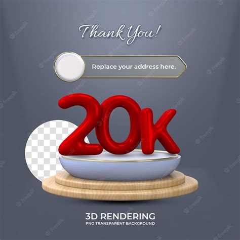 Premium Psd Celebration 20k Social Media Fan Poster Template 3d Rendering