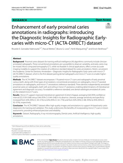 Pdf Enhancement Of Early Proximal Caries Annotations In Radiographs Introducing The