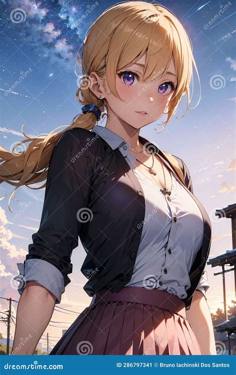 Aesthetic Anime Art Portrayal Of A Beatiful Girl In The Style Of