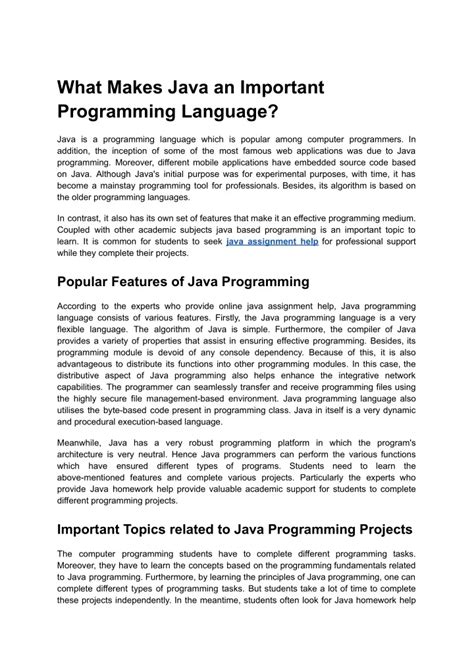 ppt what makes java an important programming language powerpoint