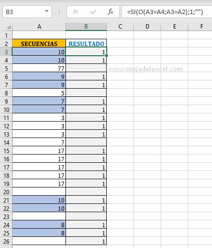 Prueba de Excel Avanzado Buscando Secuencia Números Consecutivos en Excel Ninja del Excel