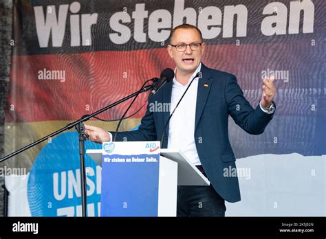 Tino Chrupalla Spricht Am 8 Oktober 2022 Bei Einer Afd Kundgebung