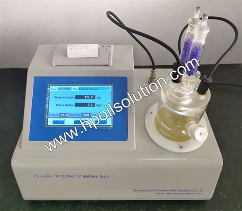 Lubricant Water Content Measurement Insulating Transformer Oil Karl Fischer Moisture Tester