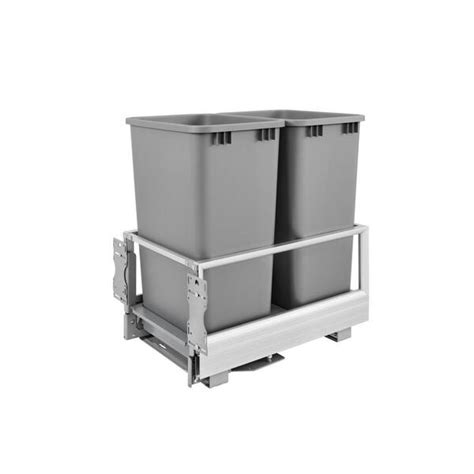 Rev A Shelf Double 50 Qt Pull Out Waste Container With Rev A Motion 5149 2150DM 217