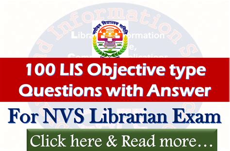 100 Lis Objective Type Questions With Answer For Nvs Librarian Exam 2022