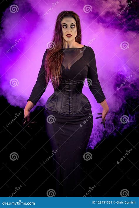 Portrait Of A Pale Gothic Vamp Stock Image Image Of Costume