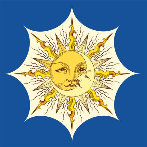 Crescent Moon Face Tattoo Design
