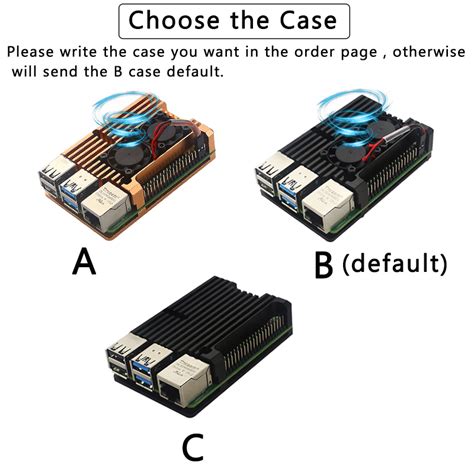 Raspberry Pi 4 Model B Kit With Aluminum Case Heat Sink 3a Power Switch Micro Hdmi Sd Card