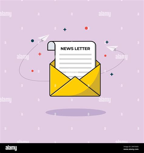 Newsletter Vector Illustration Email Campaign Concept Design Stock