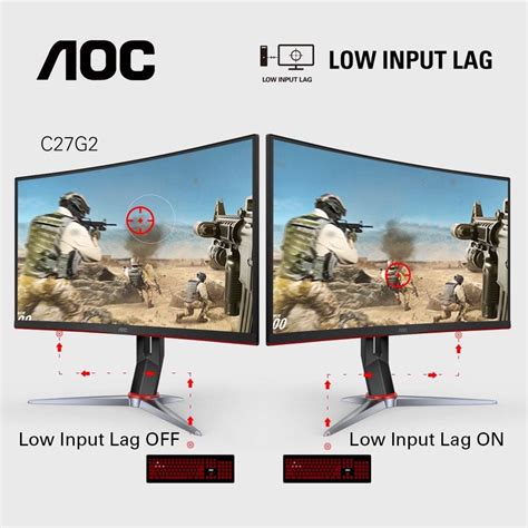 Aoc C27g2 27 Va Curved Fhd 165hz 1ms Freesync Premium Gaming Monitor