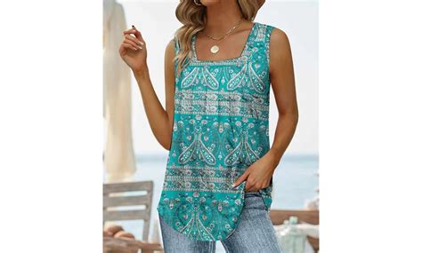 Up To 73 Off On Women Loose Fit Pleated Squar Groupon Goods