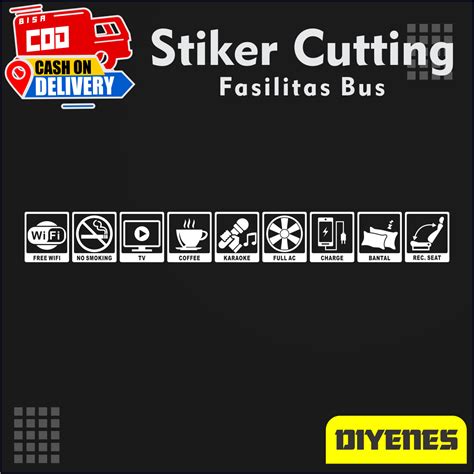 Stiker Fasilitas Bus Stiker Fasilitas Bis Lazada Indonesia