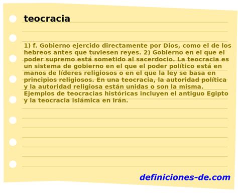 Significado De Teocracia