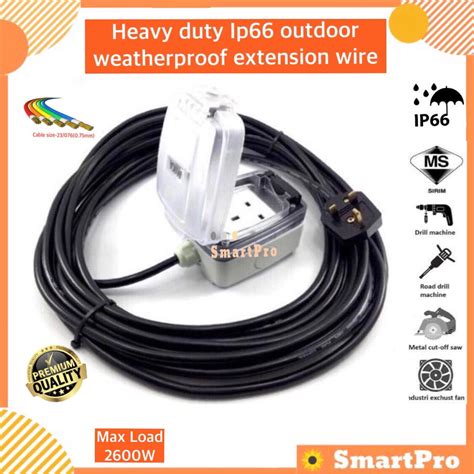 Heavy Duty Ip66 Mk9336 Weatherproof Waterproof Outdoor Trailing