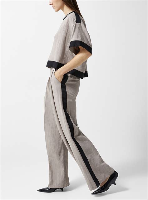 Le Pantalon Jambe Large En Lin Denis Gagnon Simons