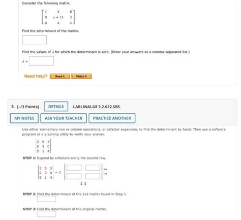 solved consider the following matrix ⎣⎡λ004λ 11403λ⎦⎤ find