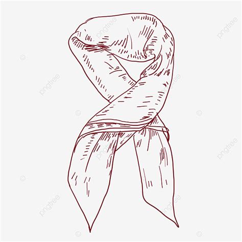 아름 다운 손으로 그린 스카프 입체 아름다운 스카프는 스카프를 스카프 만화 그림 일러스트 선 아름 다운 손으로 그린 스카프 예쁜 Png 일러스트 및 Psd 이미지 무료