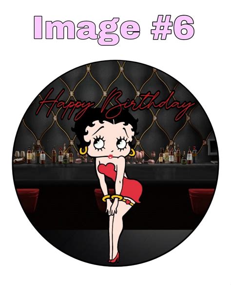 Betty Boop Happy Birthday Image On Edible Frosting Sugar Sheet Or