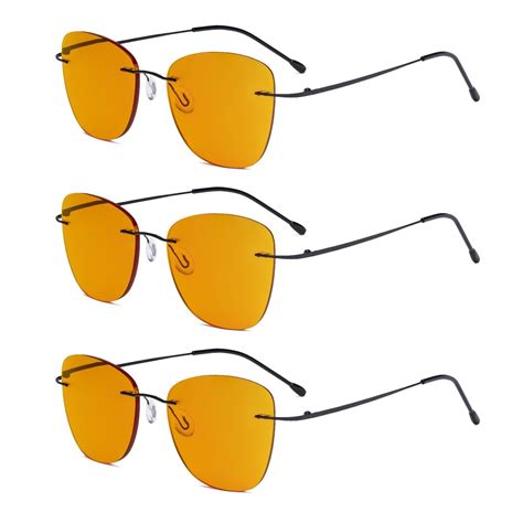 Reading Glasses Blue Light Blocking Titanium 3 Pack Women