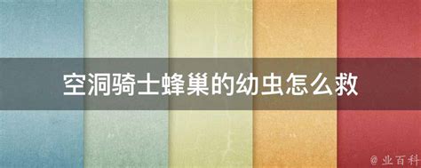 空洞骑士蜂巢的幼虫怎么救 业百科