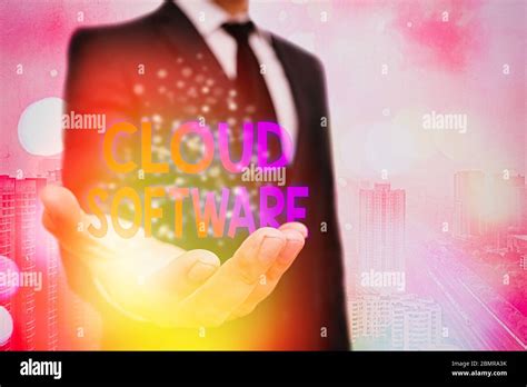 Conceptual Hand Writing Showing Cloud Software Concept Meaning