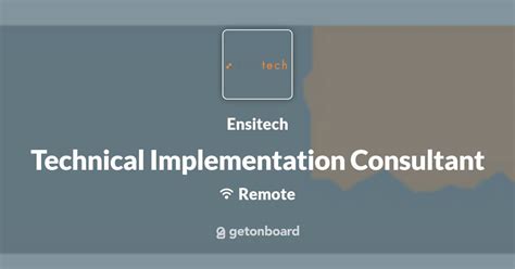 Technical Implementation Consultant At Ensitech Remote Work From Home Get On Board