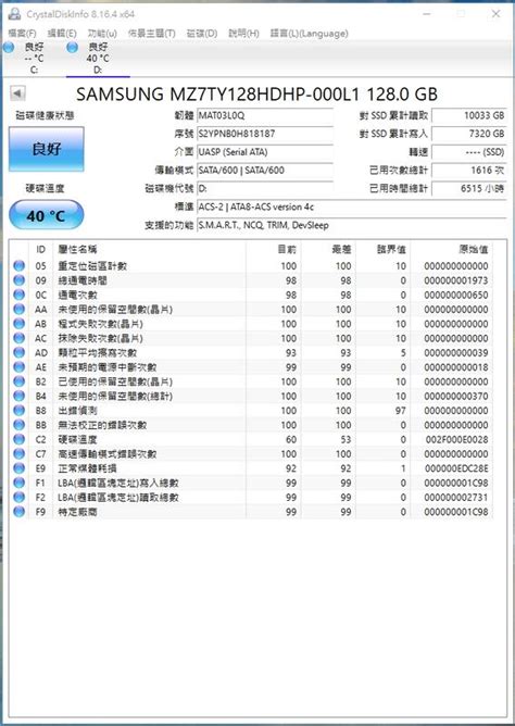 SAMSUNG 三星 CM871a SATA3 SSD固態硬碟 128GB 使用時數6000多小時 | 露天市集 | 全台最大的網路購物市集